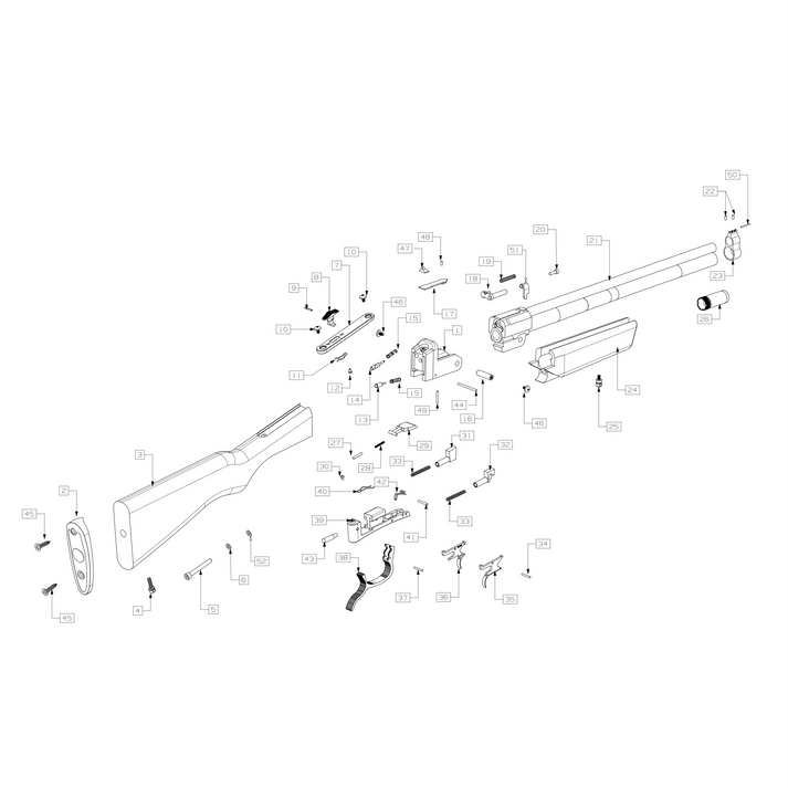Double Badger Exploded Diagram – Chiappa Firearms UK