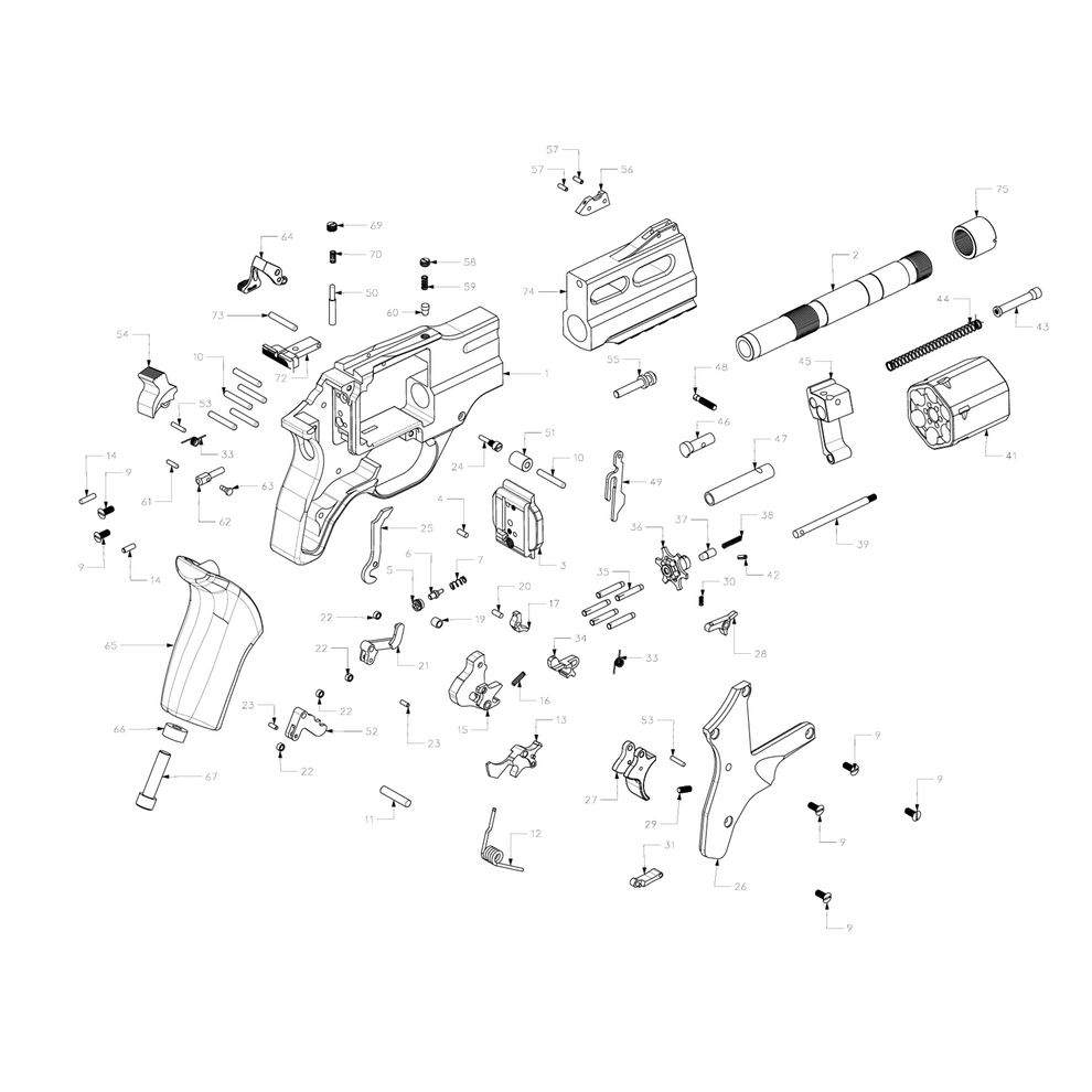 357 Rhino Exploded Diagram – Chiappa Firearms UK