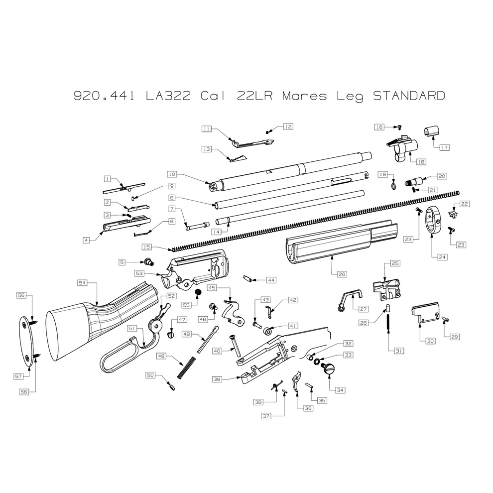 LA322 Exploded Diagram – Chiappa Firearms UK